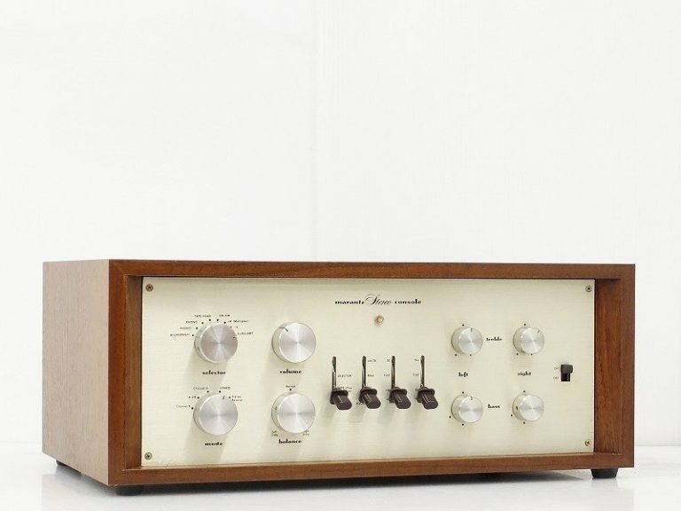 marantz model 7 オリジナル 真空管 プリアンプ S/N1万番台 BumbleBee搭載 ウッドケース付 グリーンパネル ...