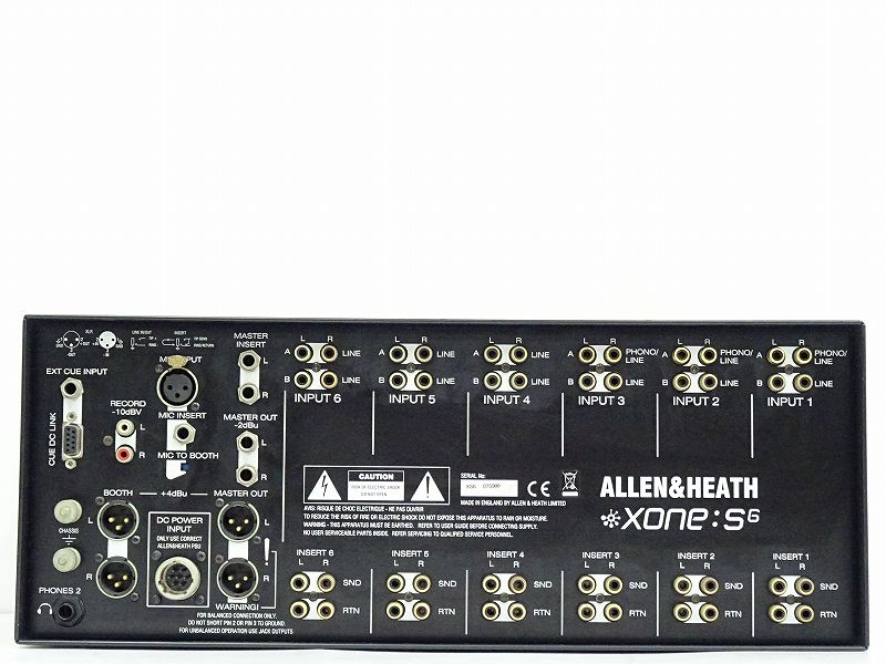 ALLEN&HEATH アレン&ヒース XONE:S6 DJミキサー 正規品を群馬県藤岡市で買取させていただきました！ | オーディオランド